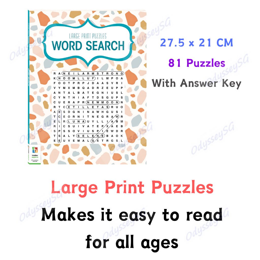 Large Print Puzzles - Wordsearch – BookiePen